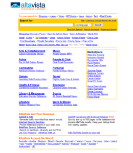 What the Search Engines Looked Like About 20 Years Ago